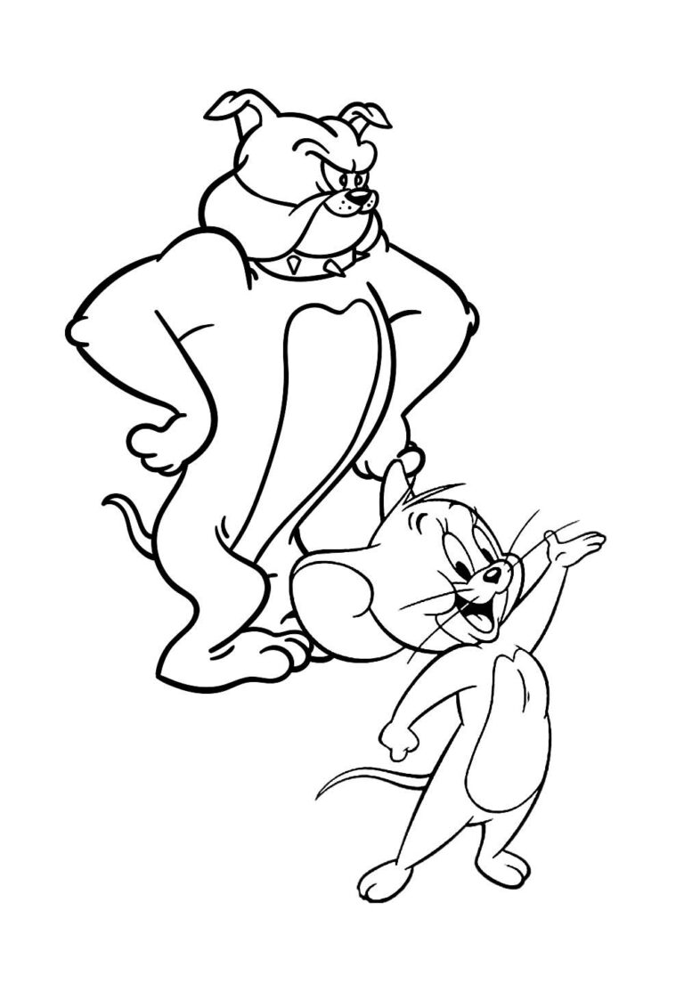 Desenhos de Tom e Jerry para Colorir e Pintar - Tudo Para Colorir
