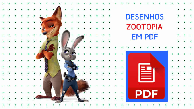 Desenhos de Zootopia para Colorir e Pintar - Tudo Para Colorir