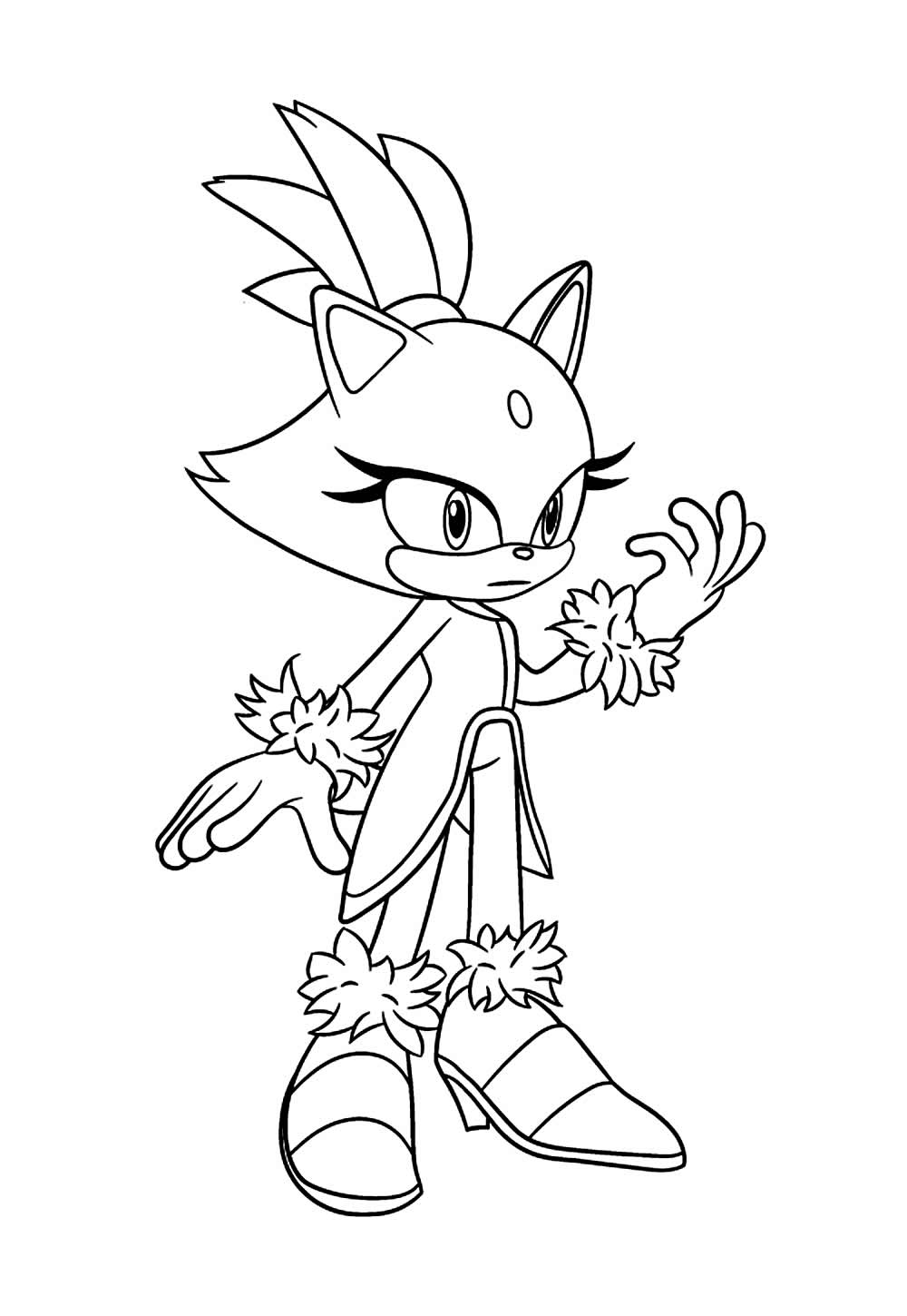 Desenhos de Blaze the Cat para Colorir e Pintar - Tudo Para Colorir