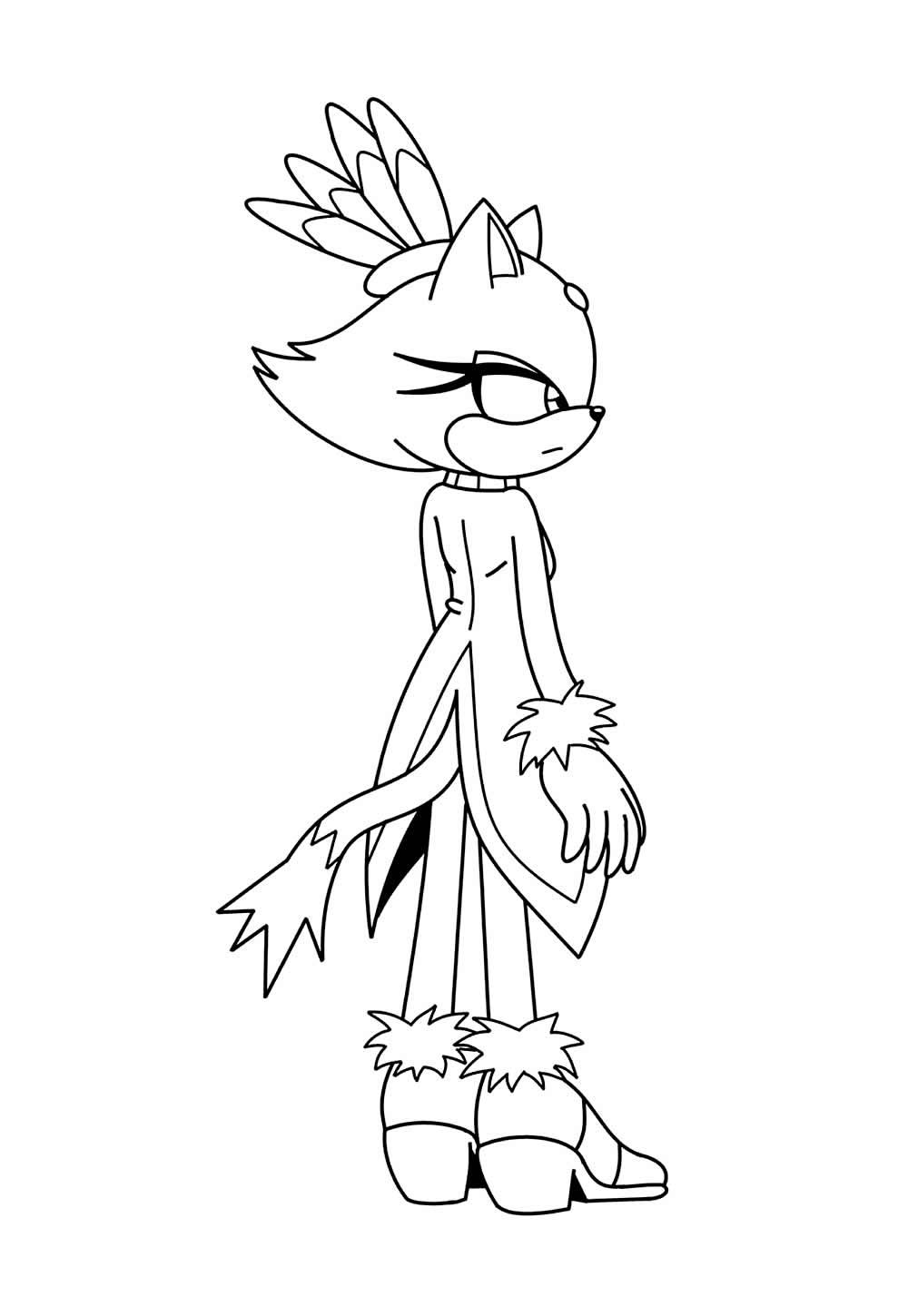 Desenhos de Blaze the Cat para Colorir e Pintar - Tudo Para Colorir