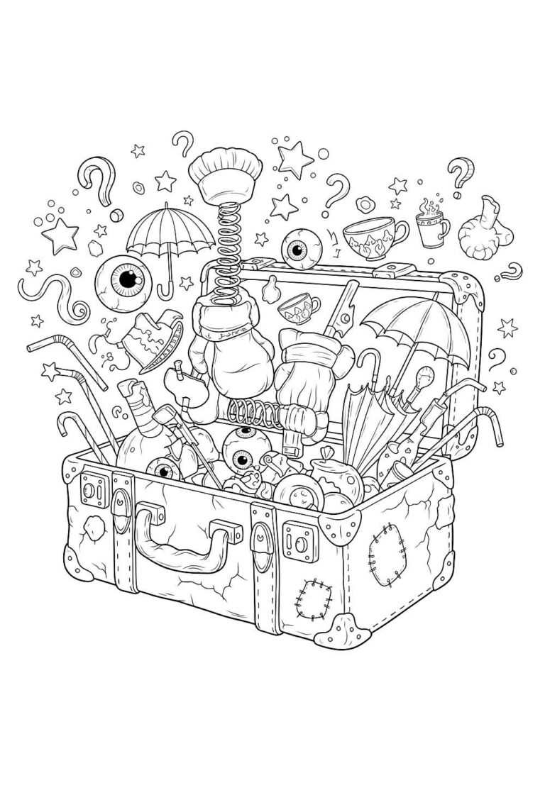 Desenhos de Mala Maluca para Pintar e Colorir - Tudo Para Colorir