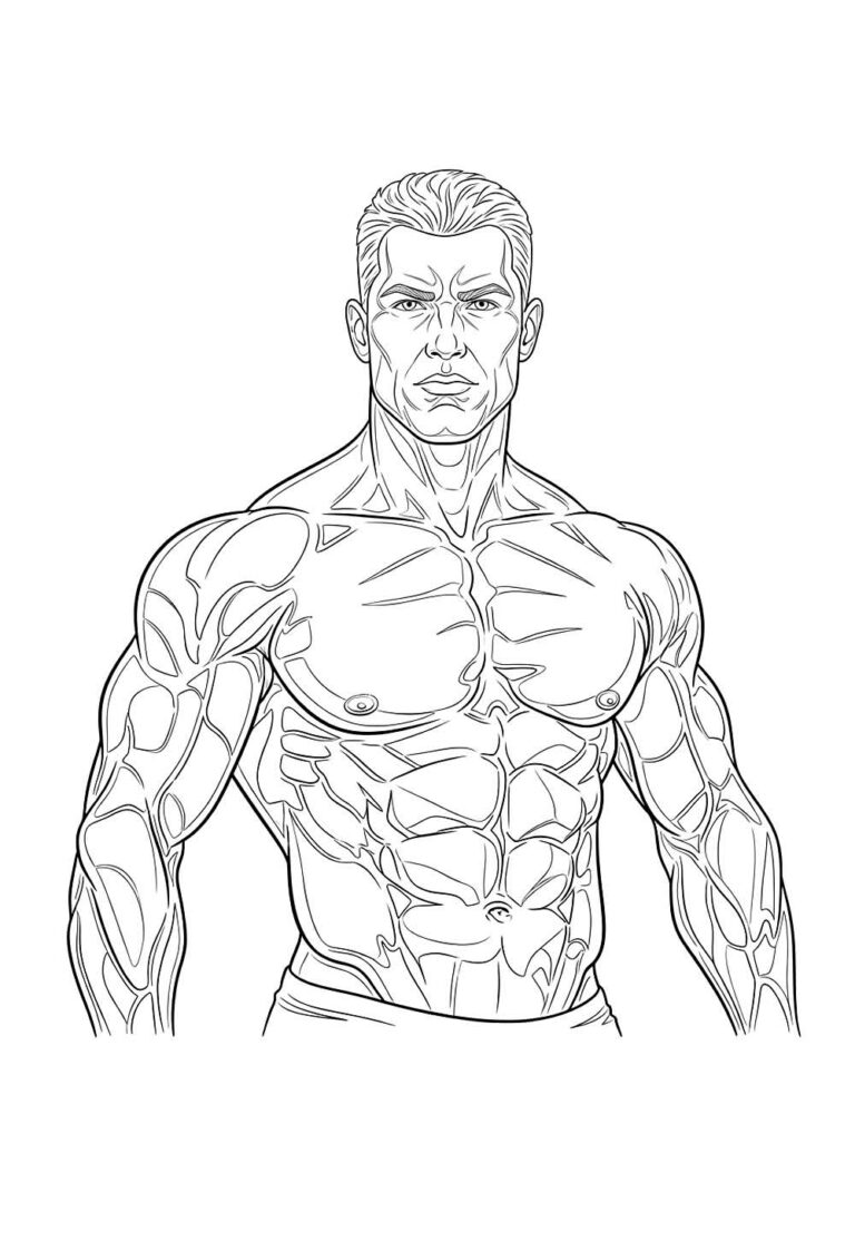 Desenhos de Homem Forte para Colorir e Pintar - Tudo Para Colorir