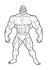 Desenhos de Homem Forte para Colorir e Pintar - Tudo Para Colorir