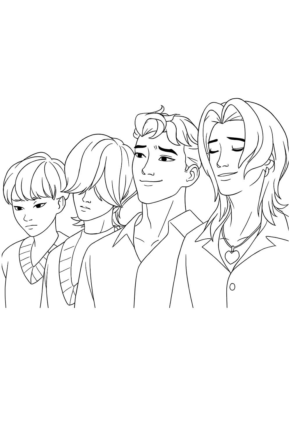 Desenhos de Saja Boys para Pintar e Colorir - Tudo Para Colorir