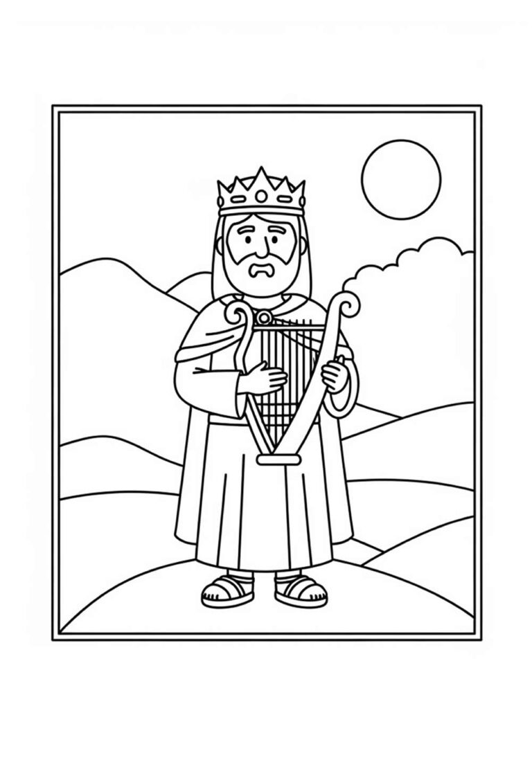 Desenhos do Rei Davi para Colorir e Pintar - Tudo Para Colorir
