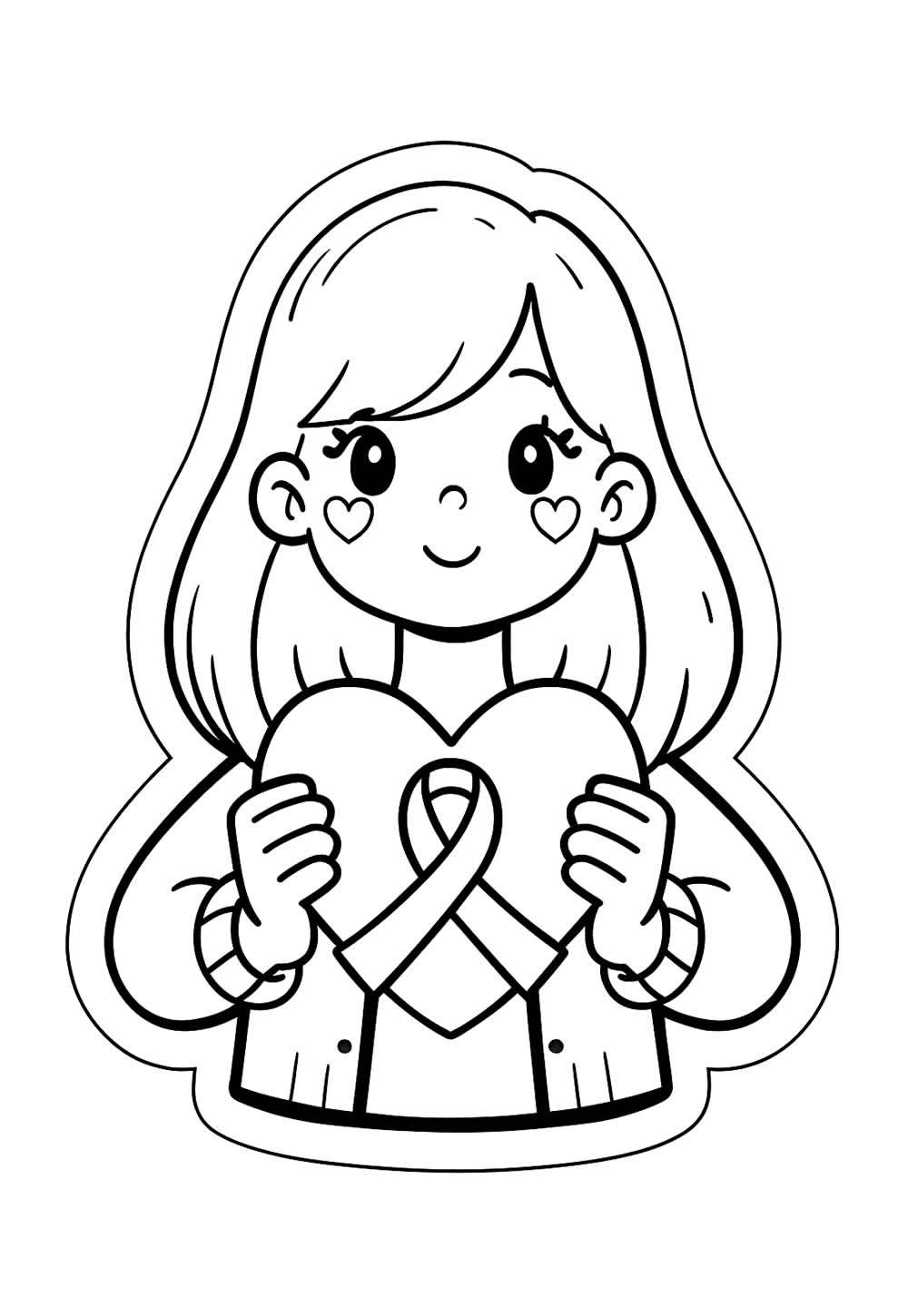 Desenhos de Outubro Rosa para Colorir e Pintar - Tudo Para Colorir