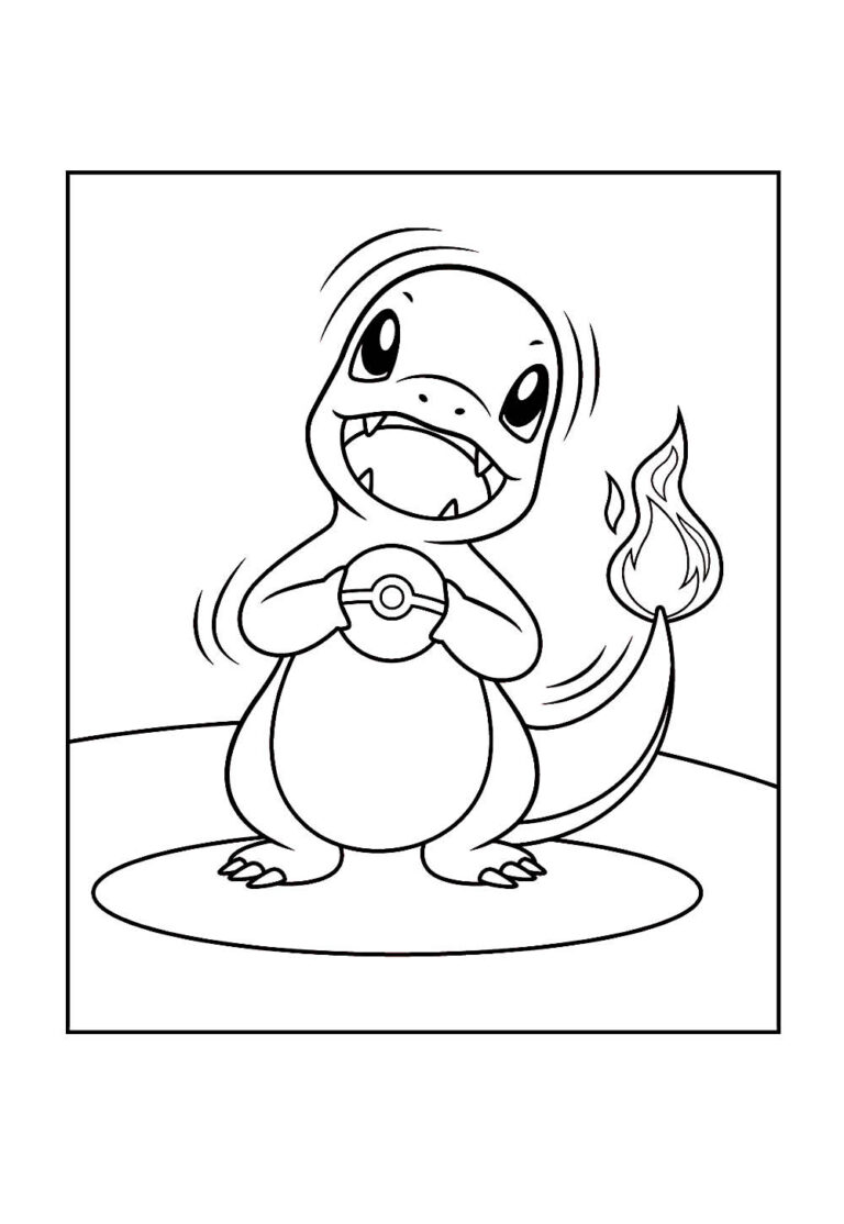 Desenhos de Charmander para Colorir e Pintar - Tudo Para Colorir