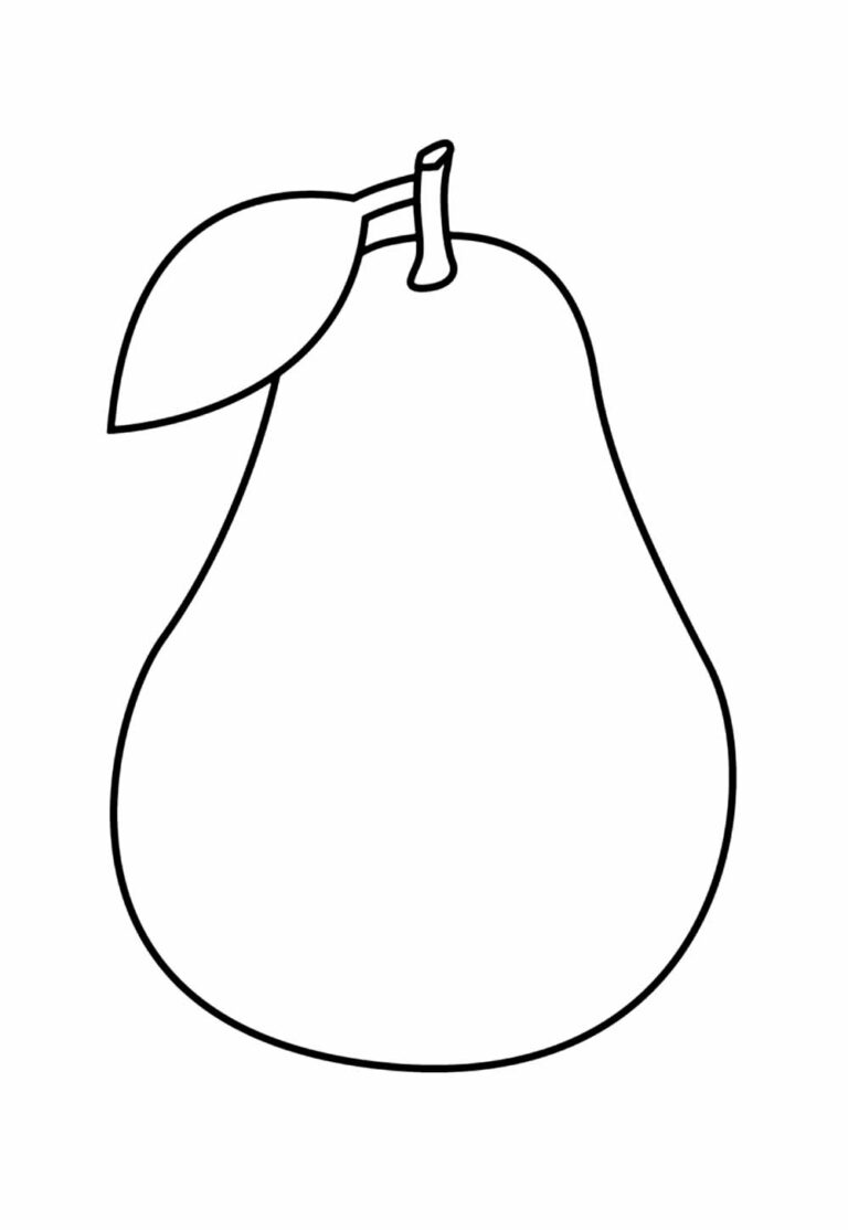 Desenhos de Pêra para Colorir e Pintar - Tudo Para Colorir